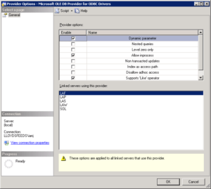 Making Microsoft SQL Linked Server and Informix Standard engine work