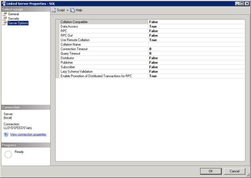 Making Microsoft SQL Linked Server and Informix Standard engine work